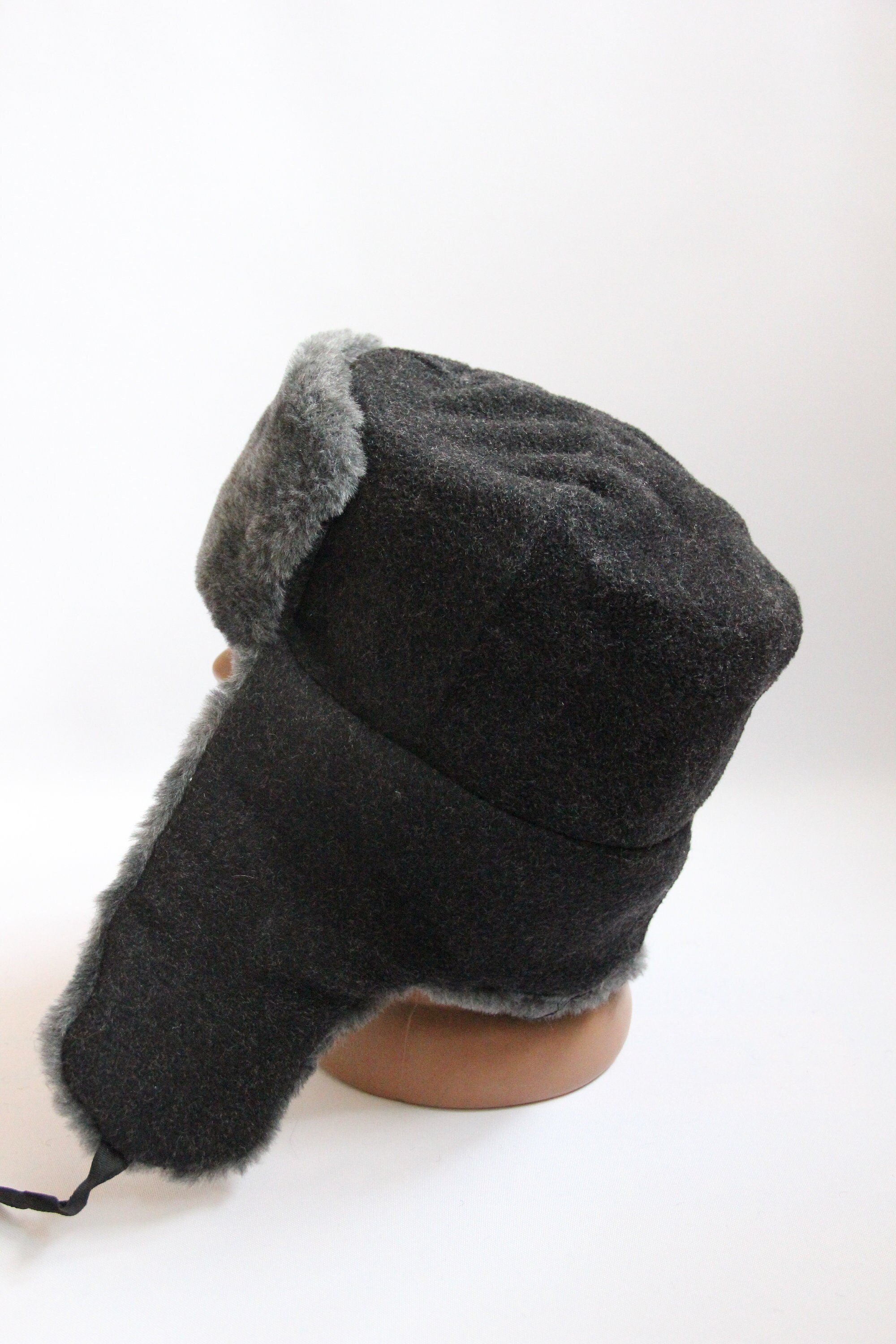 Vintage Winter Faux Fur Hat Soviet Army Design Ushanka Hat | Etsy