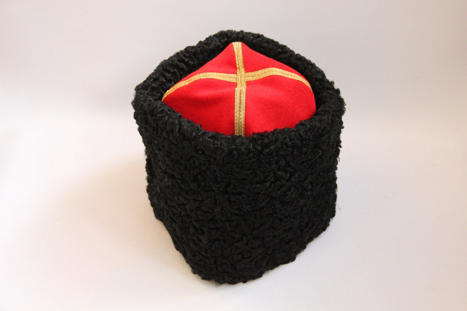 Vintage Cossack Winter Hat Papaha, Kubanka Hat, Natural Astrakhan Fur ...