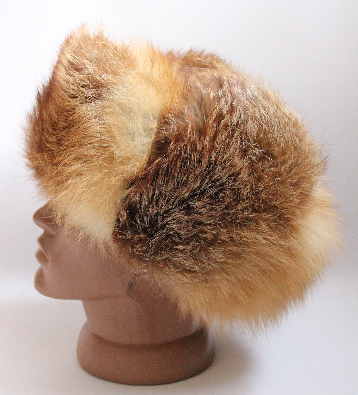 MADE in UKRAINE Winter Red Fox Fur Hat Natural Ushanka Hat - Etsy