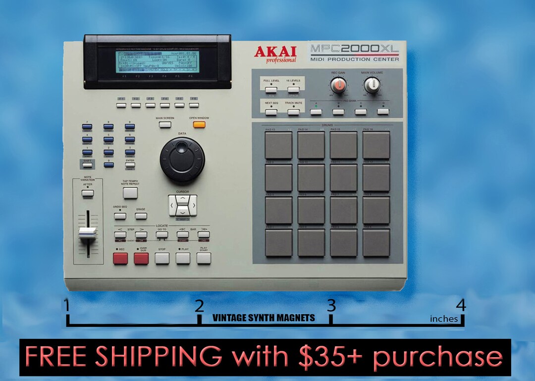 Akai MPC Series Drum Machine Synthesizer Magnet 60 500 1000 60II 2000xl ...