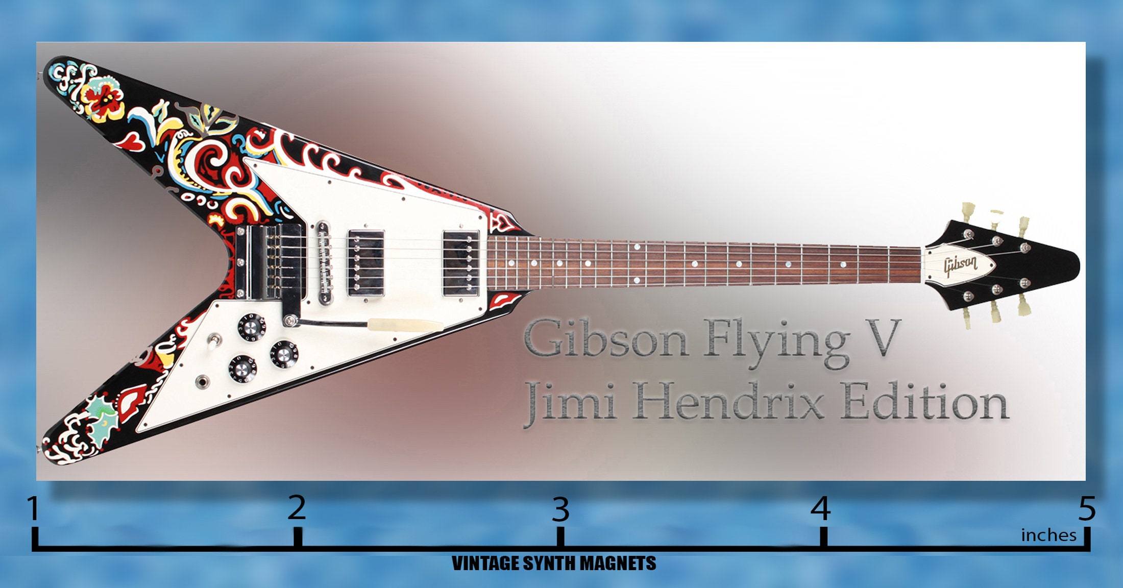 Gibson Flying V Les Paul SG Guitar Refrigerator Magnet Zak Wilde Jimi ...