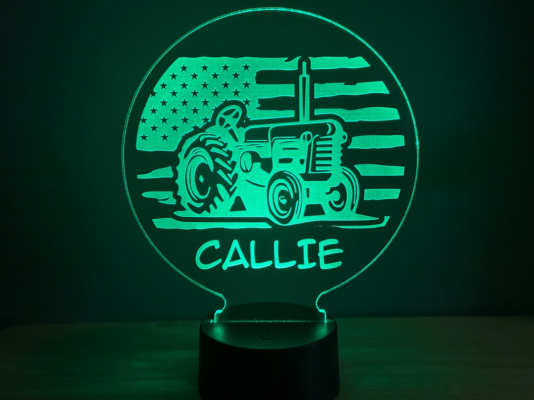 Tractor LED Night Light, Personalized, Color Changing, 16 Colors With ...
