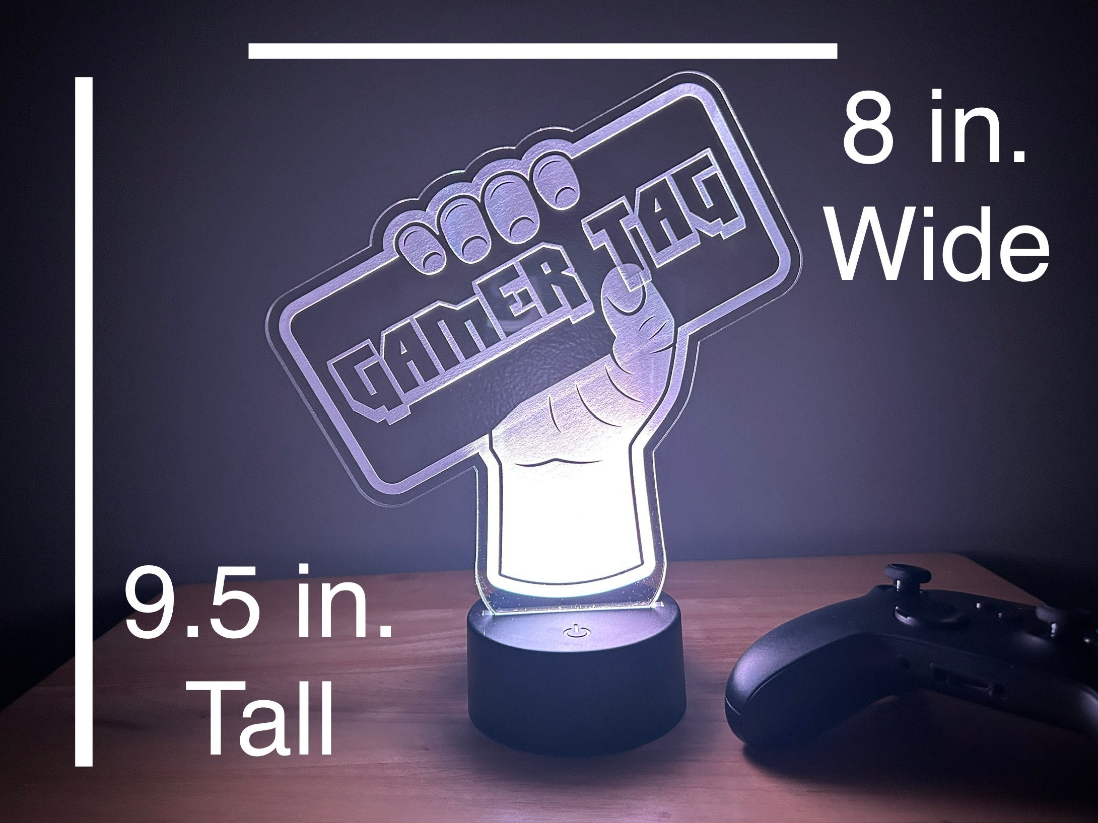 Personalized LED Gamer Tag Light Custom Twitch Sign With Your - Etsy