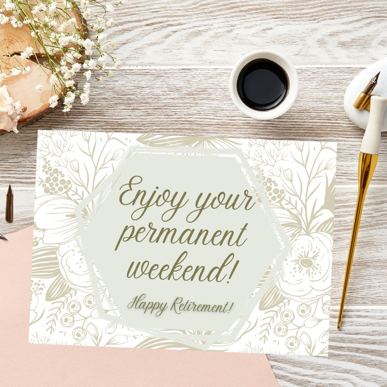 Printable Retirement Card, Digital Retirement Card, Digital Download ...