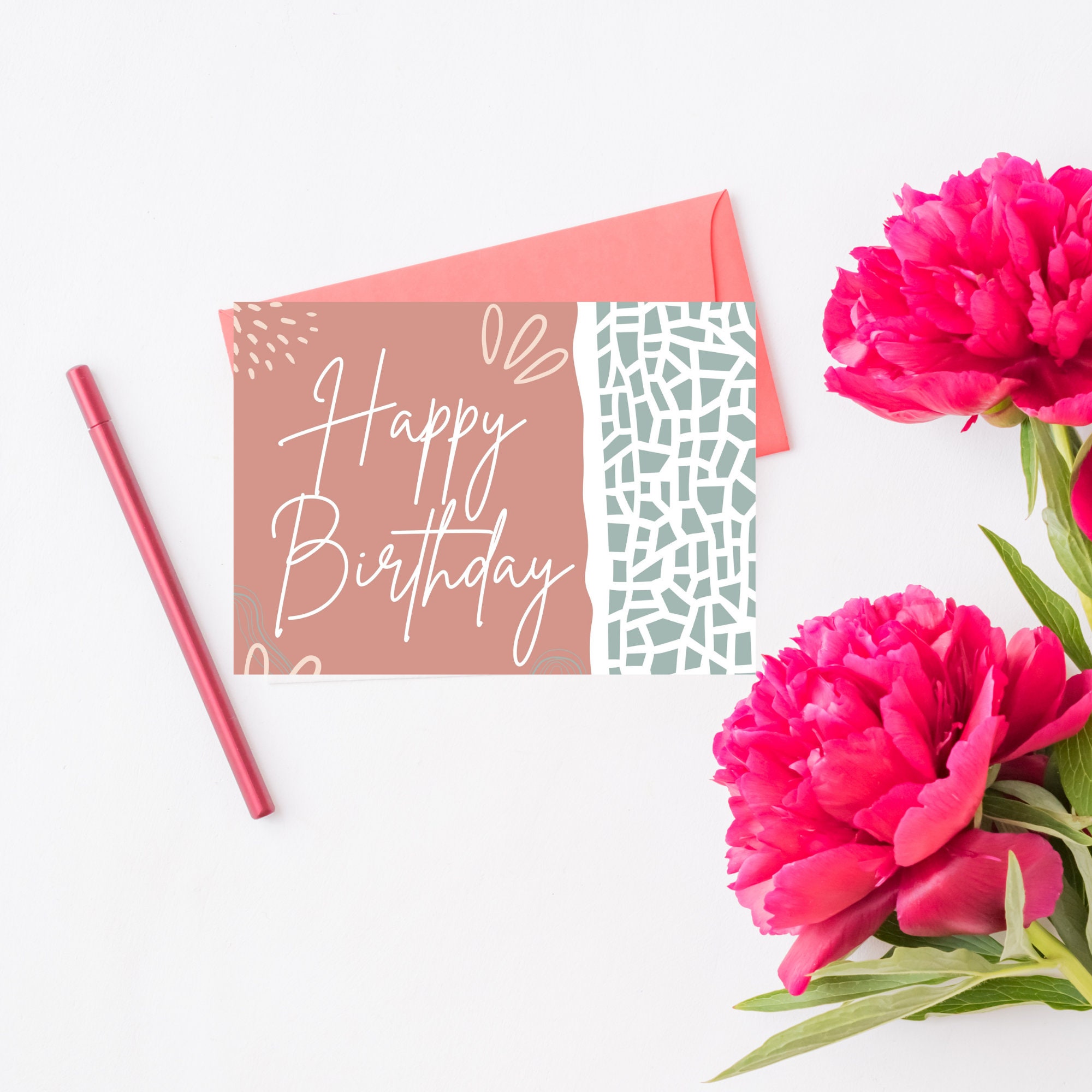 Printable Birthday Card, Digital Download, Digital Print, Printable ...