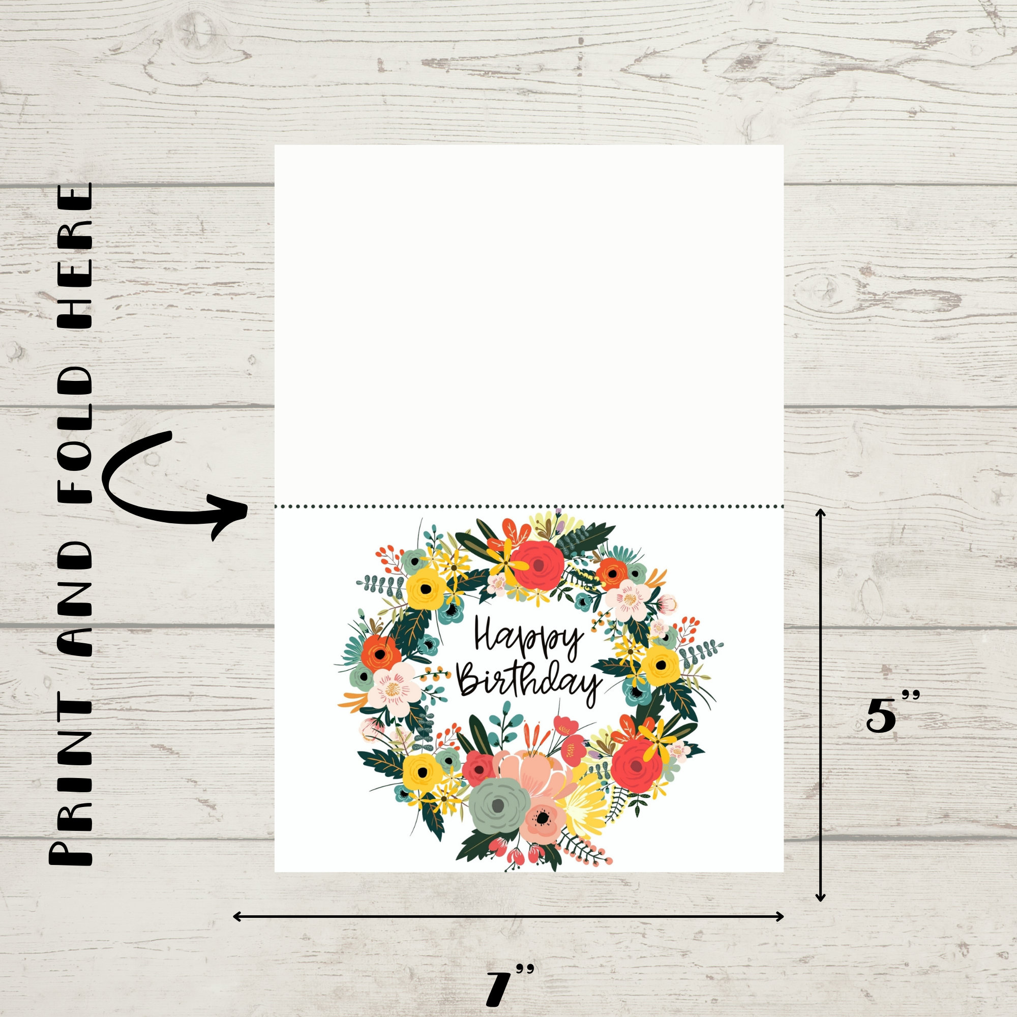 Printable Birthday Card, Digital Download, Digital Print, Printable ...