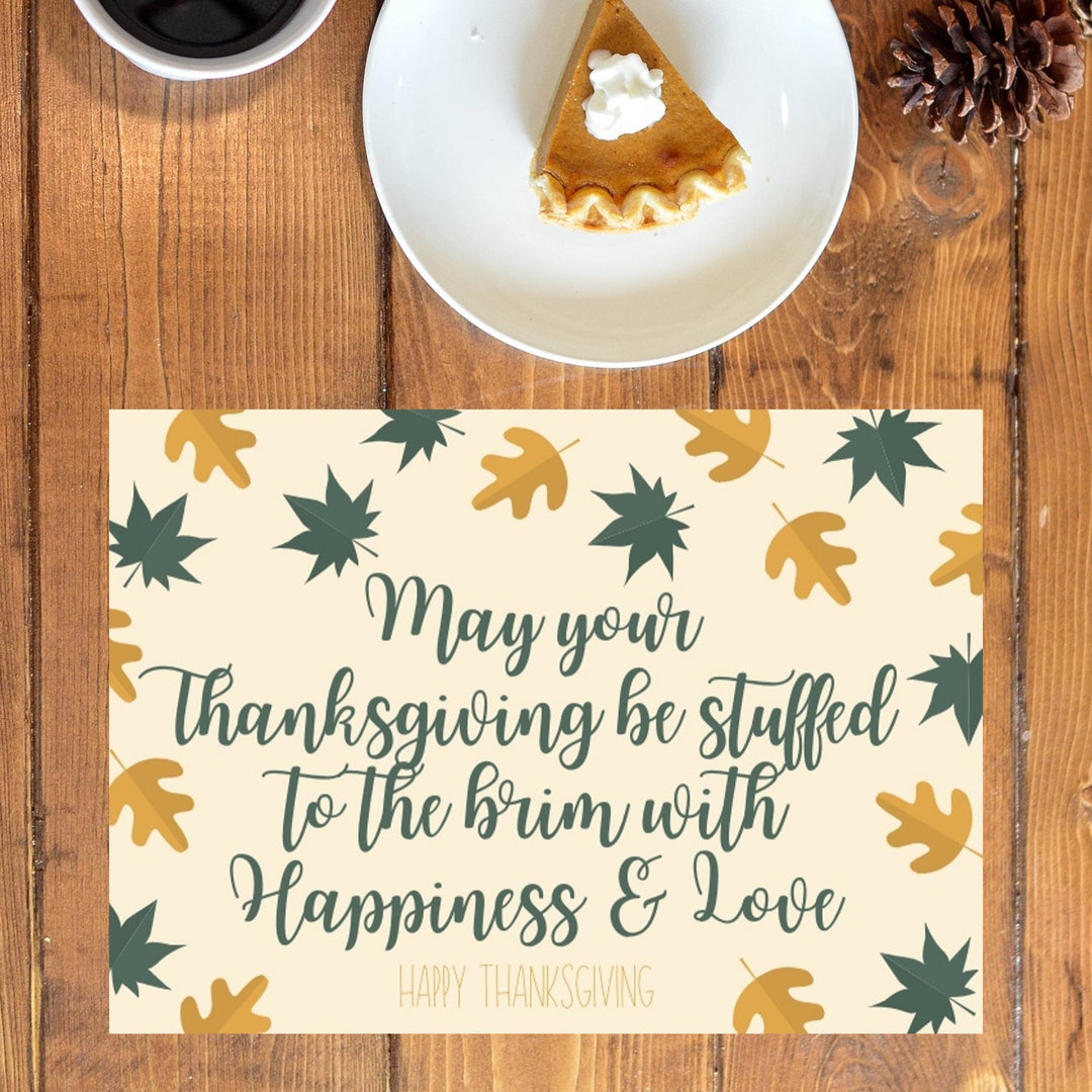 Thanksgiving Card, Printable Card, Digital Download - Etsy