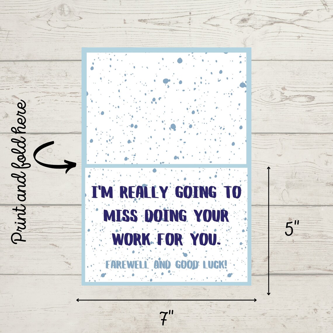Farewell Card, Digital Download, Printable Card, Digital Card for Co ...