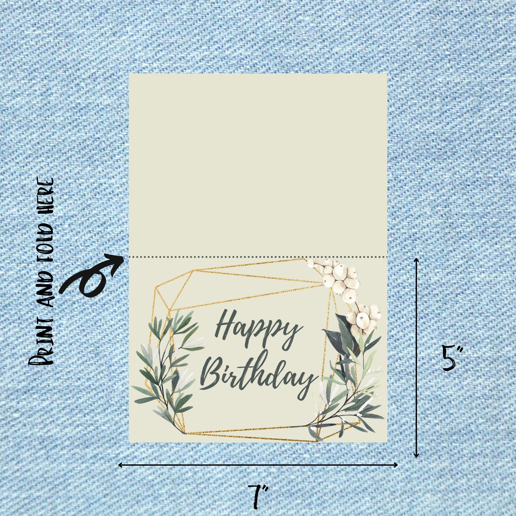 Printable Birthday Card Digital Download Digital Birthday - Etsy