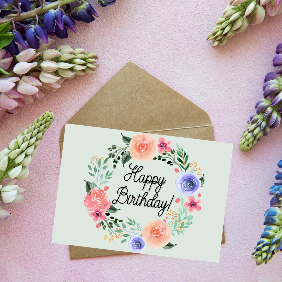 Digital Birthday Card, Printable Birthday Card, Digital Download ...