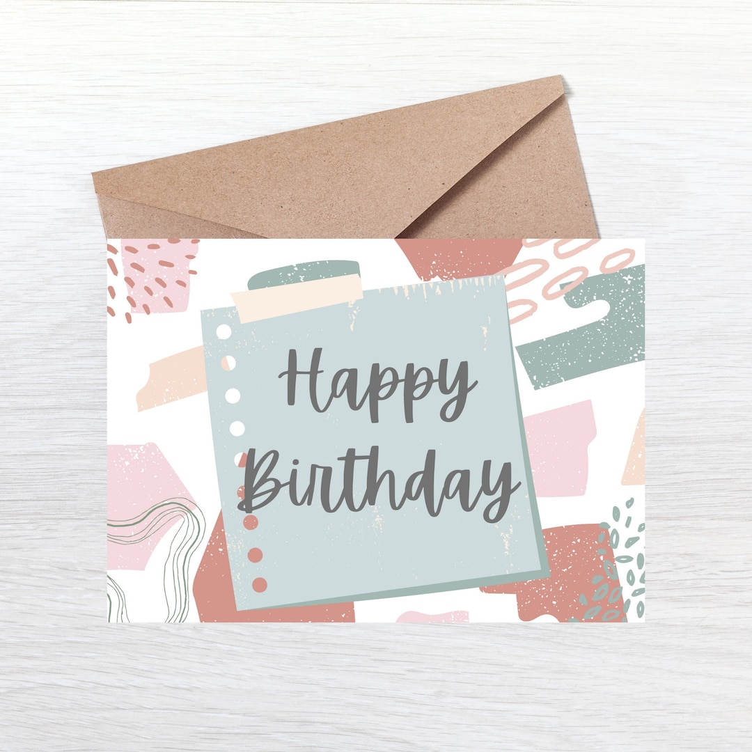 Digital Birthday Card, Printable Birthday Card, Birthday Card, Digital ...