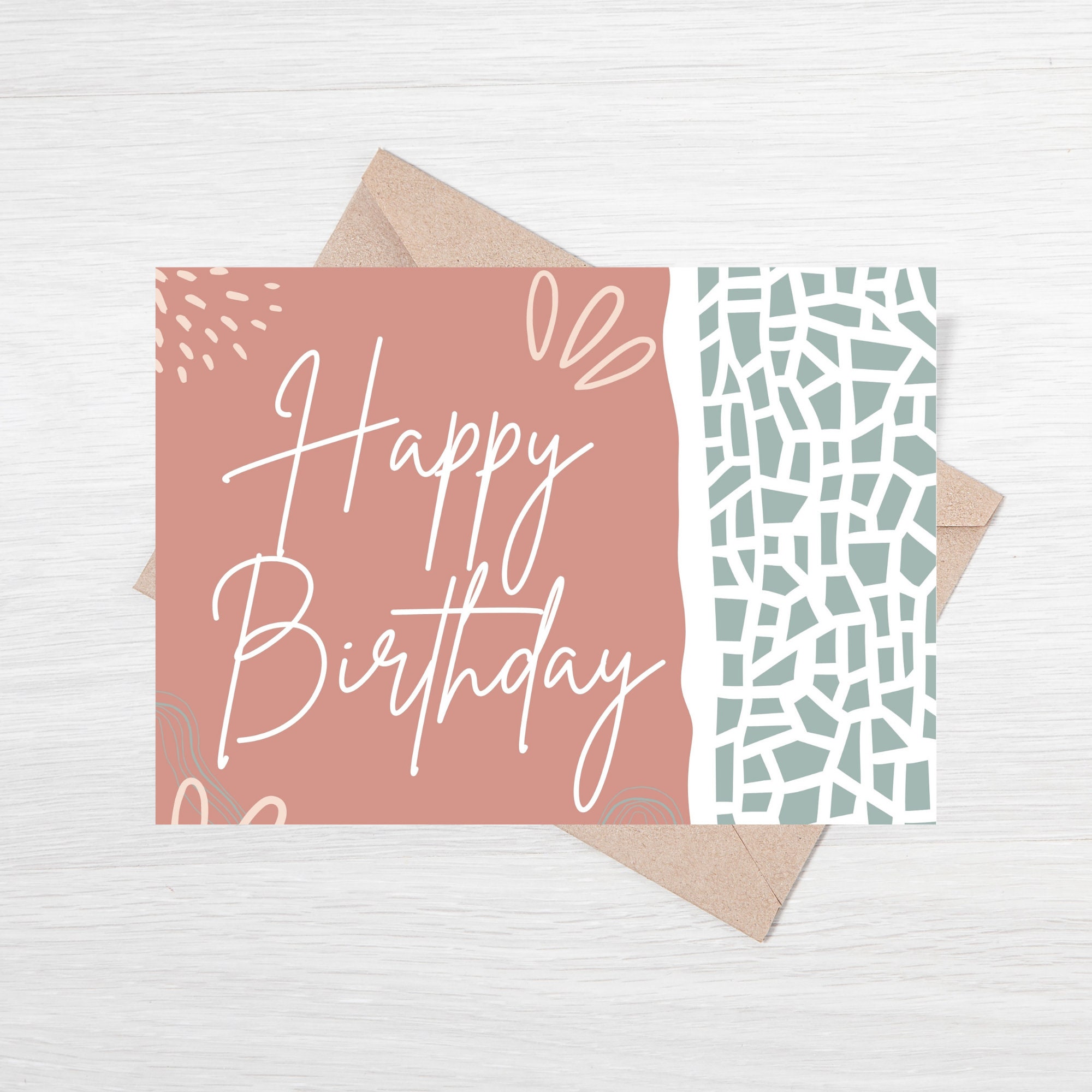 Printable Birthday Card, Digital Download, Digital Print, Printable ...
