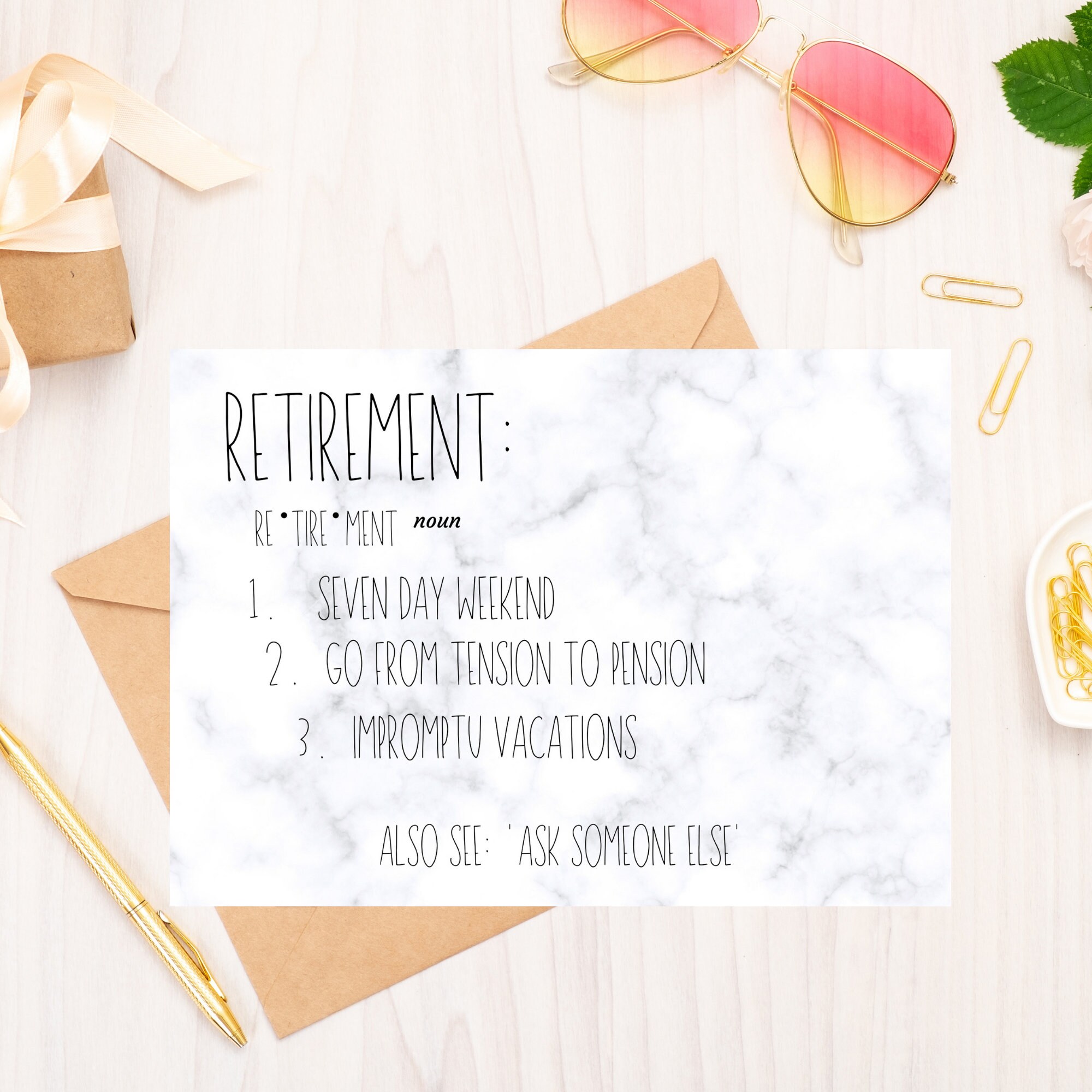 Printable Retirement Card, Digital Download, Office Card, Digital Print ...