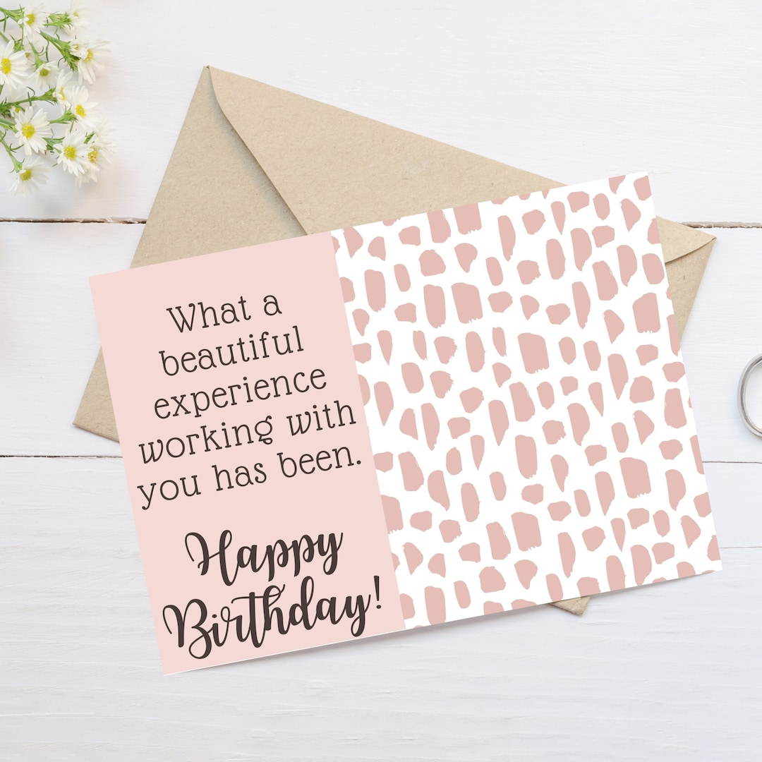Printable Birthday Card for Co-worker (digital Download) - Etsy