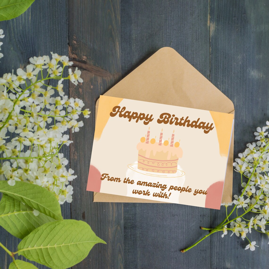 Printable Birthday Card for Co-worker, Digital Birthday Card for Co ...