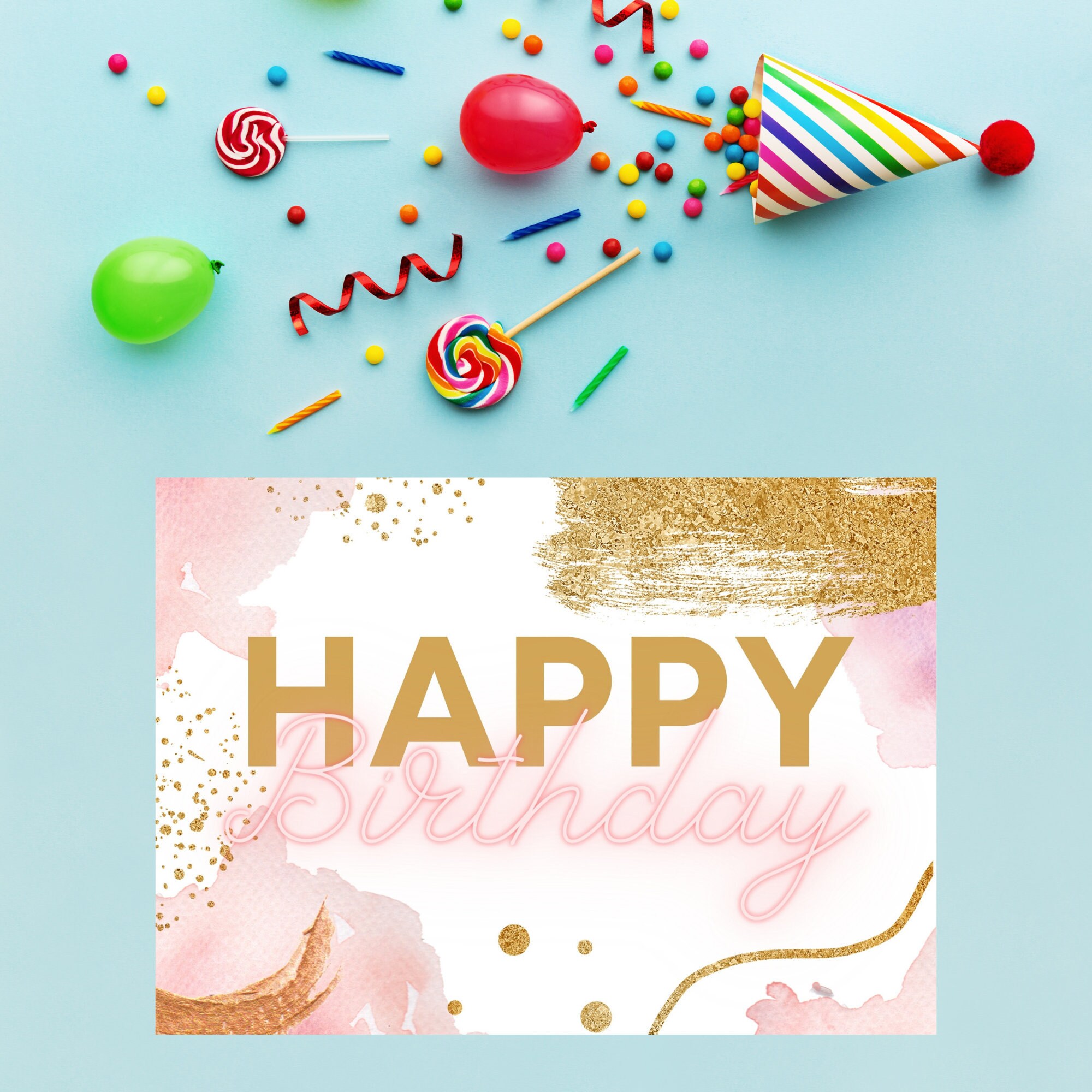 Watercolor Birthday Card, Digital Card, Printable Card - Etsy