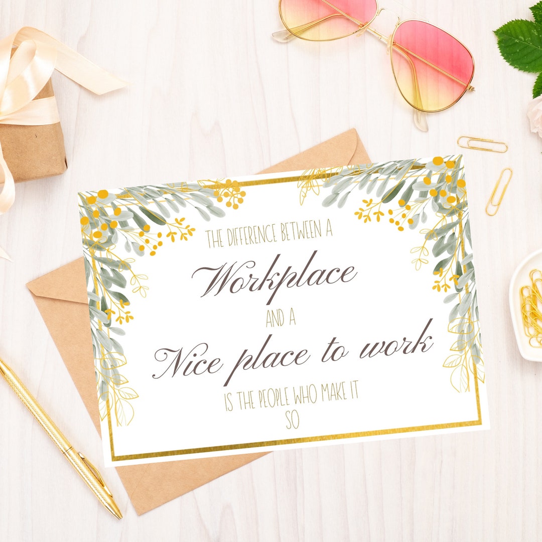 Digital Card for Co-worker, Printable Card for Co-worker, Printable ...