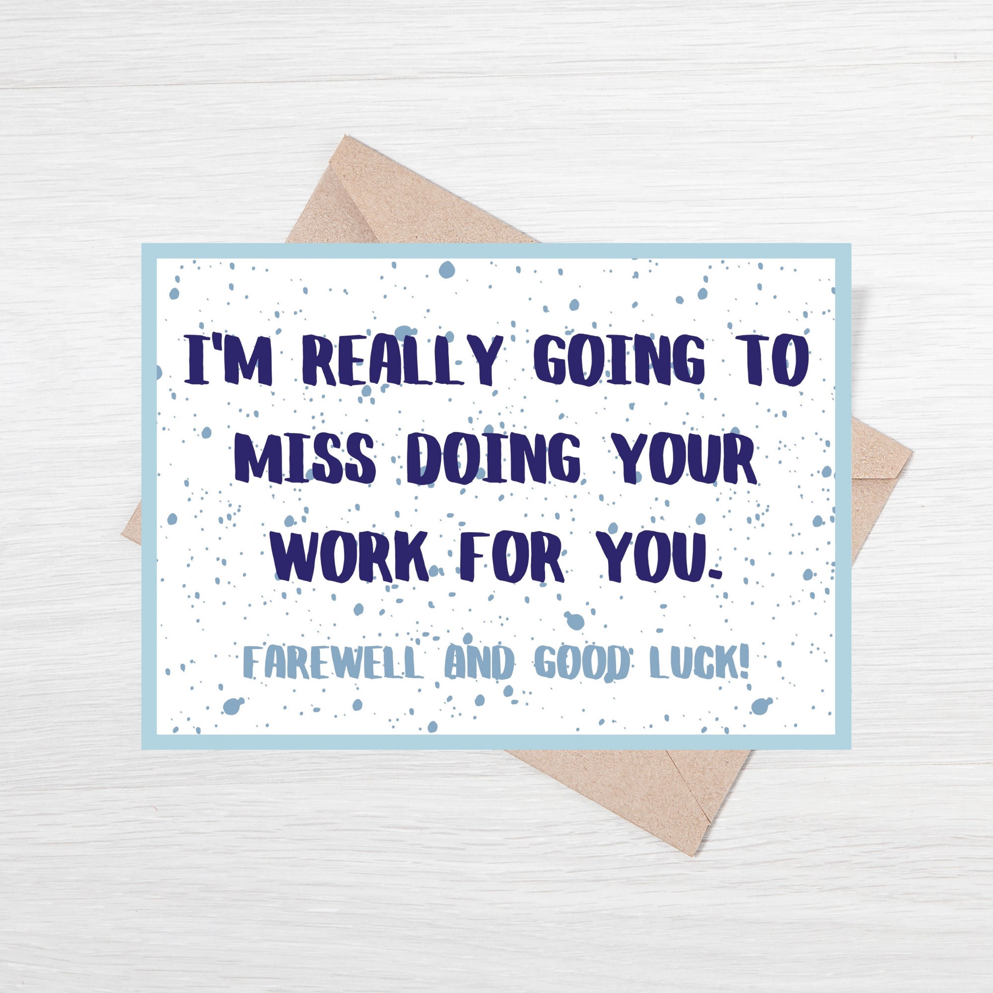 Farewell Card, Digital Download, Printable Card, Digital Card for Co ...
