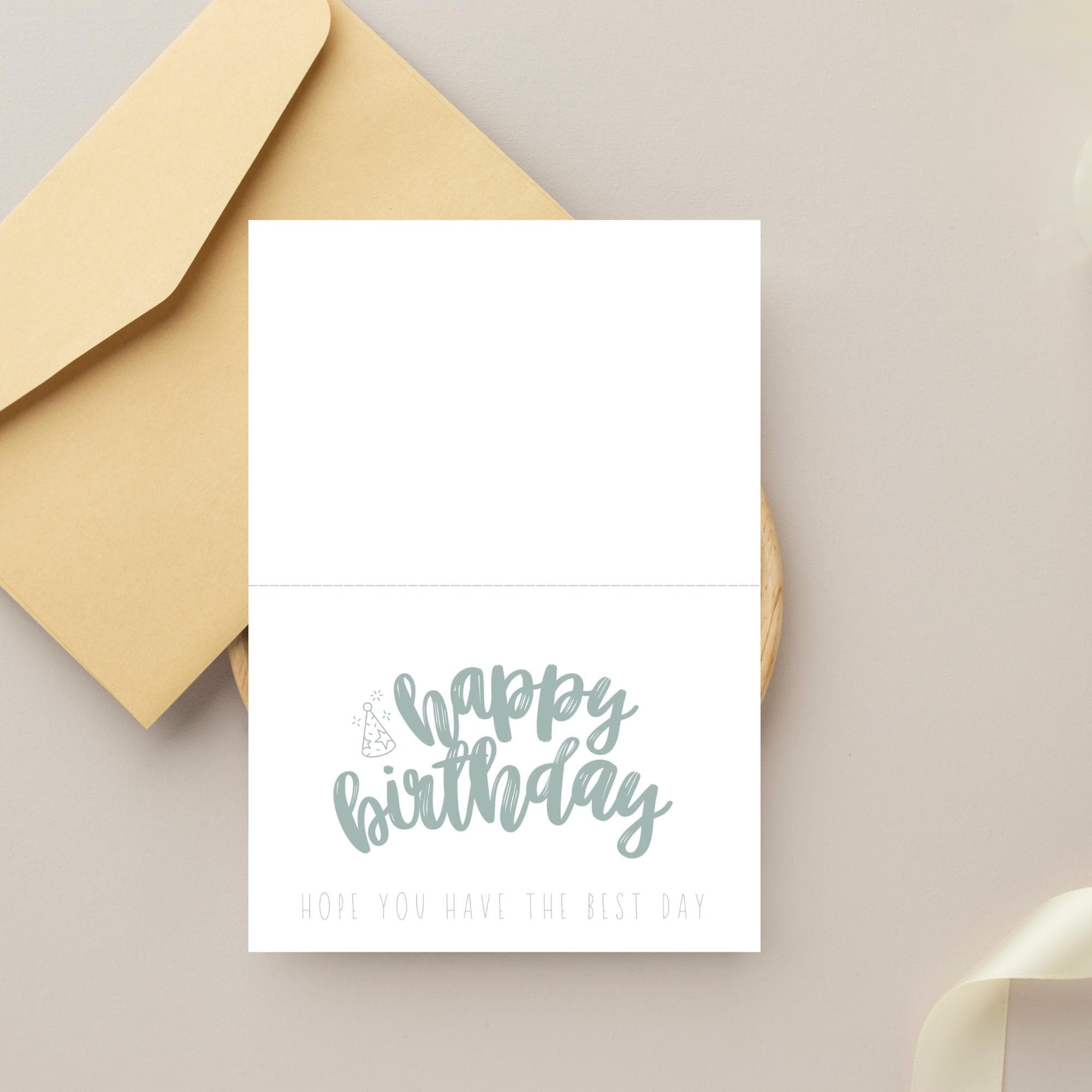 Simple Birthday Card, Printable Birthday Card, Digital Birthday Card - Etsy