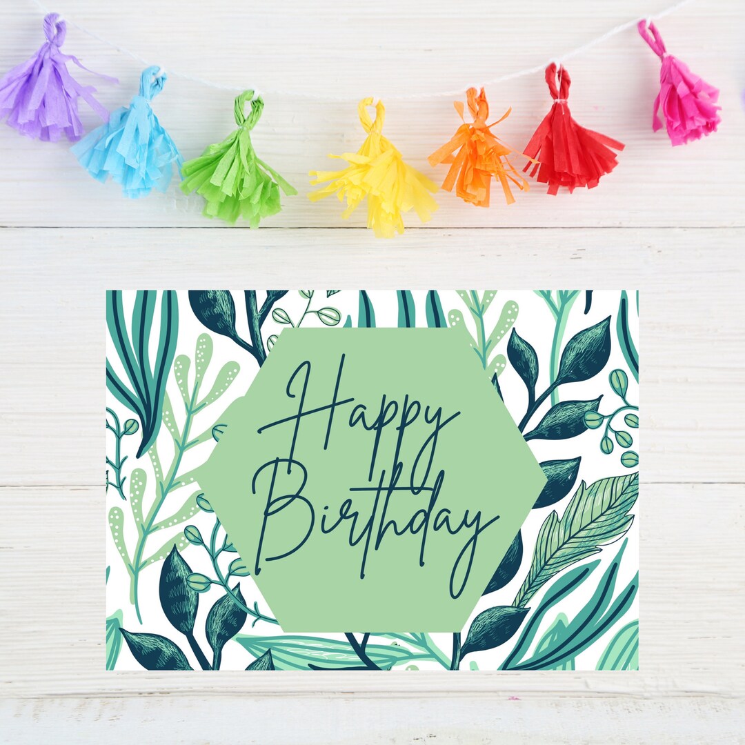 Birthday Card, Digital Card, Printable Card - Etsy