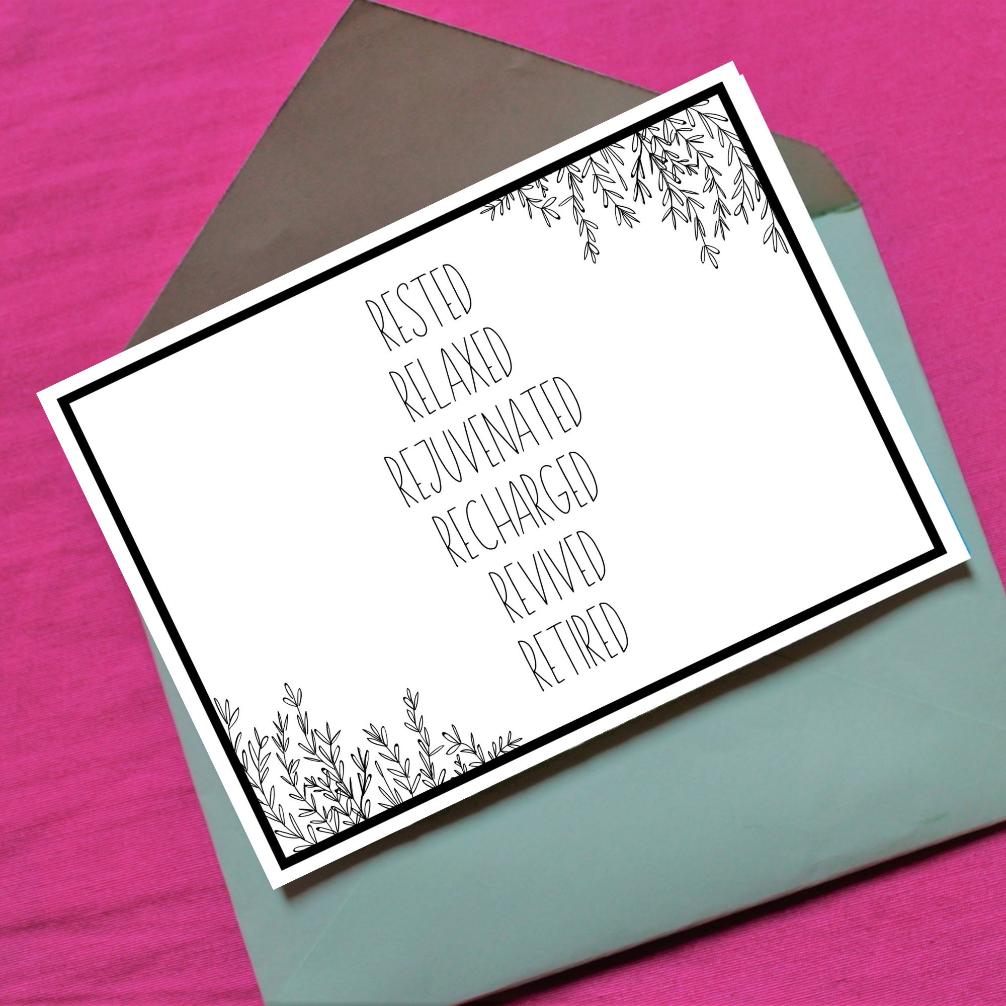 Printable Retirement Card, Digital Download, Office Card, Digital Print ...