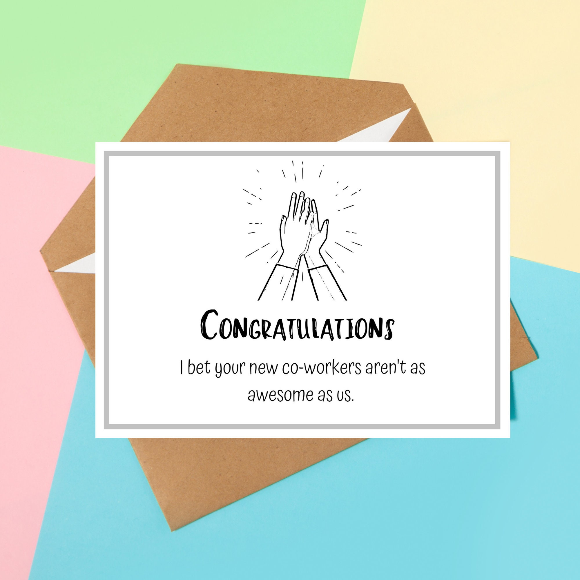 Printable Card for Co-worker, Digital Download, Printable Card - Etsy