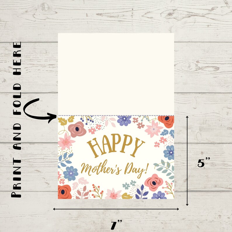 Digital Mother's Day Card Printable Mother's Day - Etsy