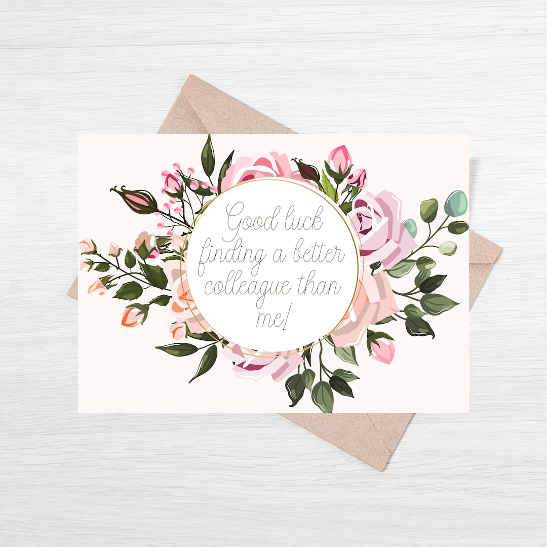 Printable Card for Co-worker, Digital Download, Printable Card - Etsy