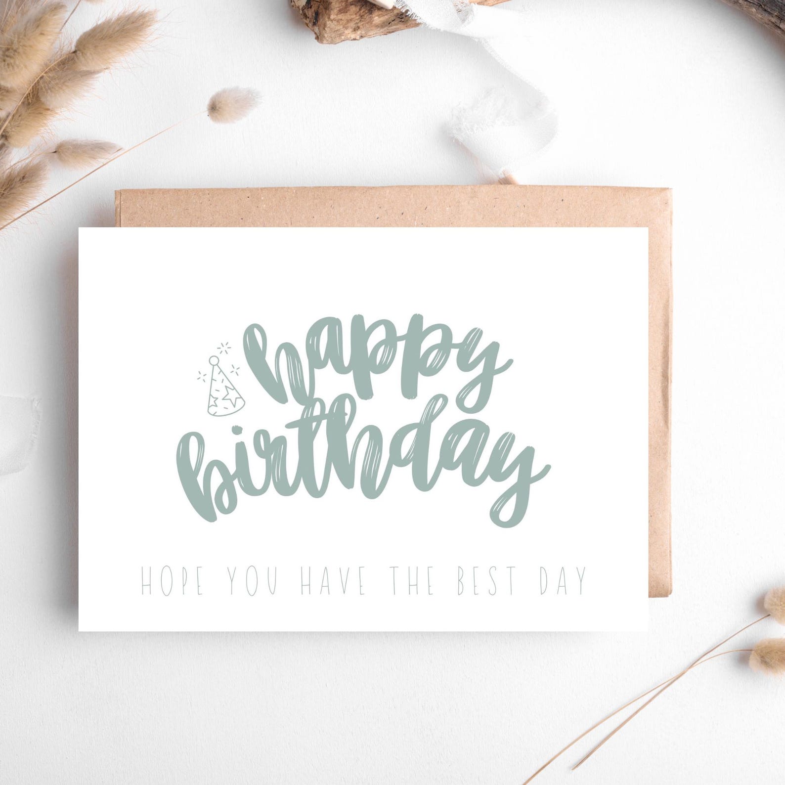 Simple Birthday Card, Printable Birthday Card, Digital Birthday Card - Etsy