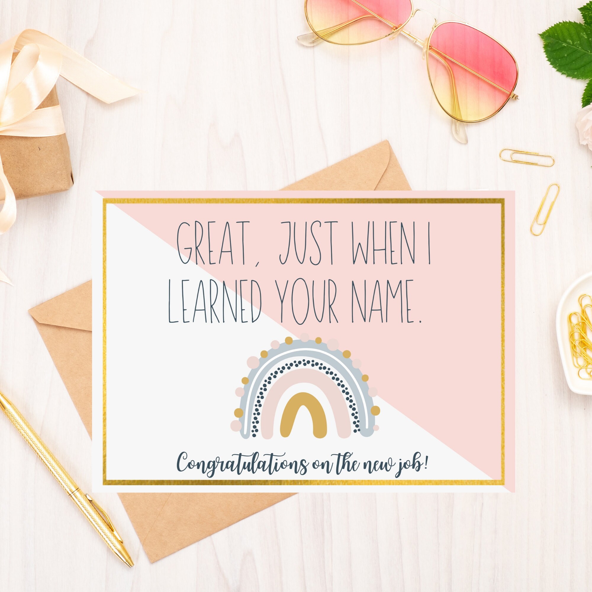 Printable Card for Co-Worker, Digital Download, Digital Print ...