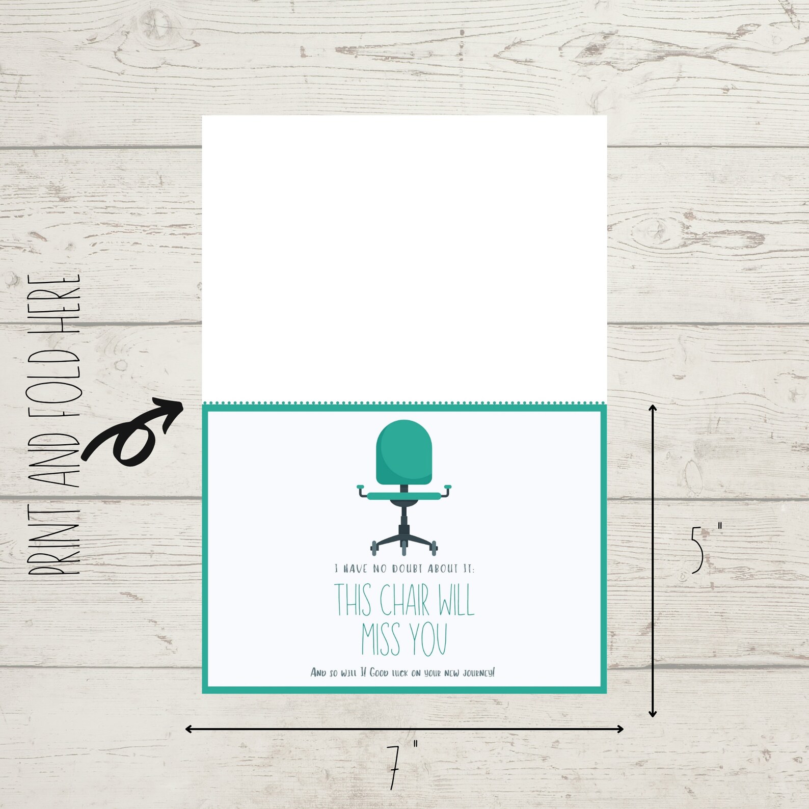 Printable Farewell Card, Digital Download, Printable Card for Co-worker ...