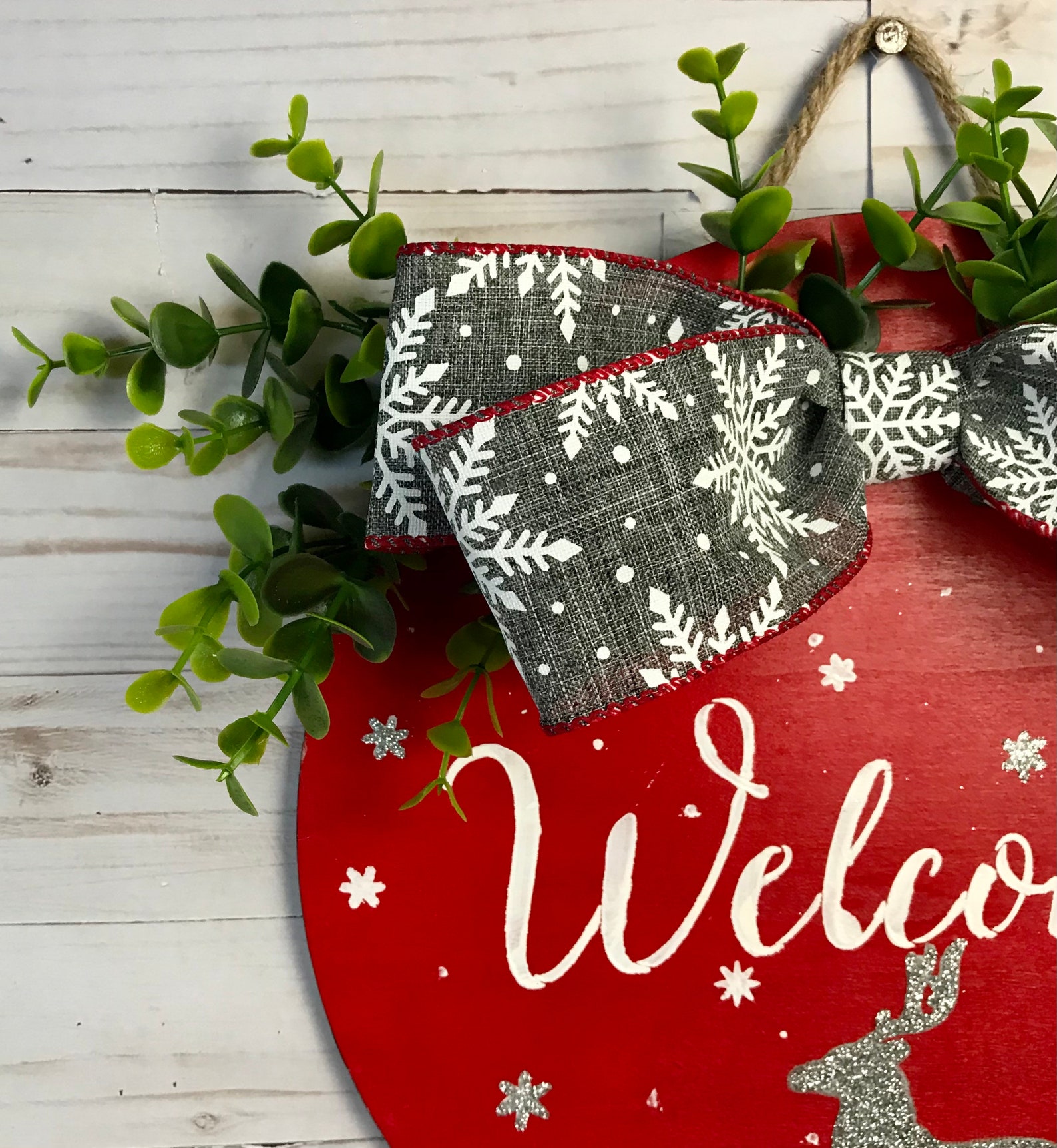 Christmas Door Sign, Welcome Sign, Christmas Hanger, Christmas Door ...