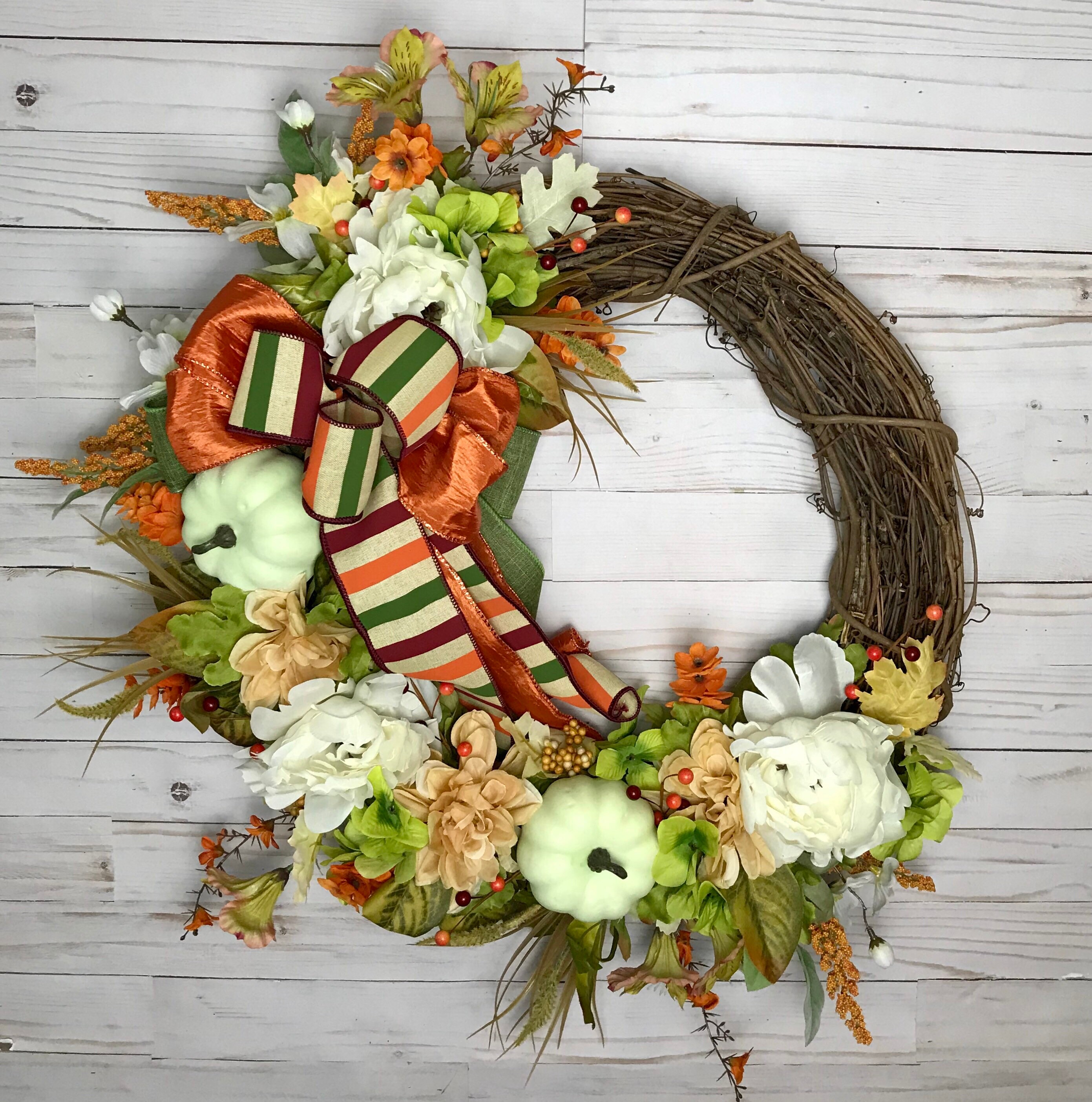 Fall Wreath Autumn Wreath Thanksgiving Wreath | Etsy