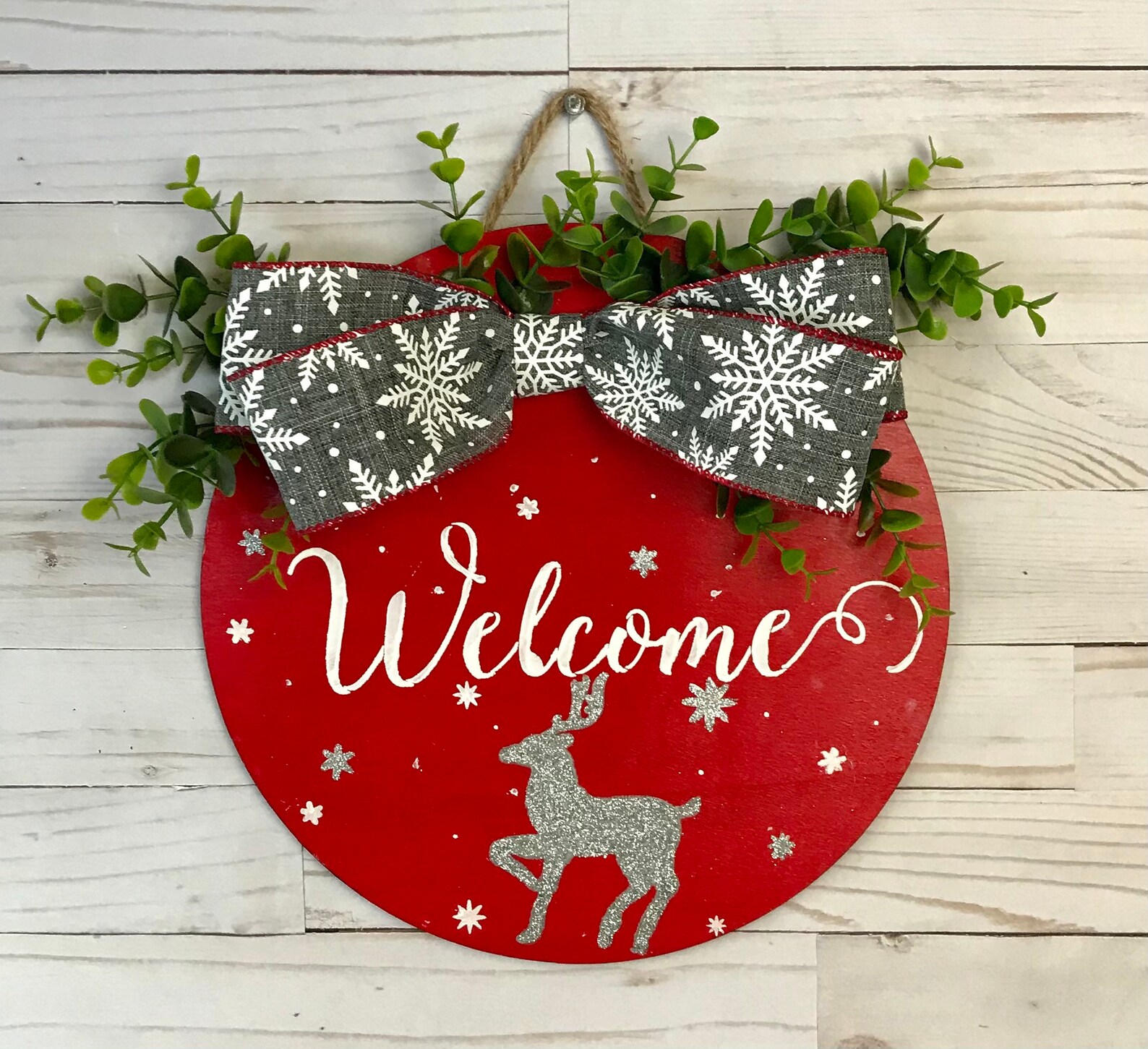 Christmas Door Sign, Welcome Sign, Christmas Hanger, Christmas Door ...