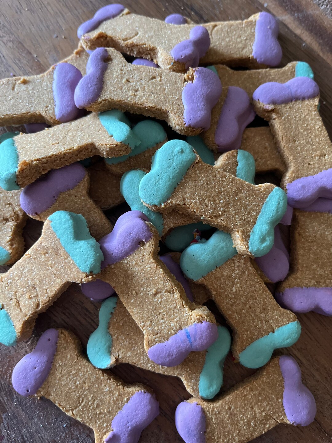 Frosted Mini Bones, All Natural, Custom Bones, Peanut Butter, Birthday ...