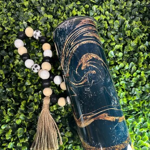 Black & Gold Marble Style Tumbler 20oz Tumbler - Etsy