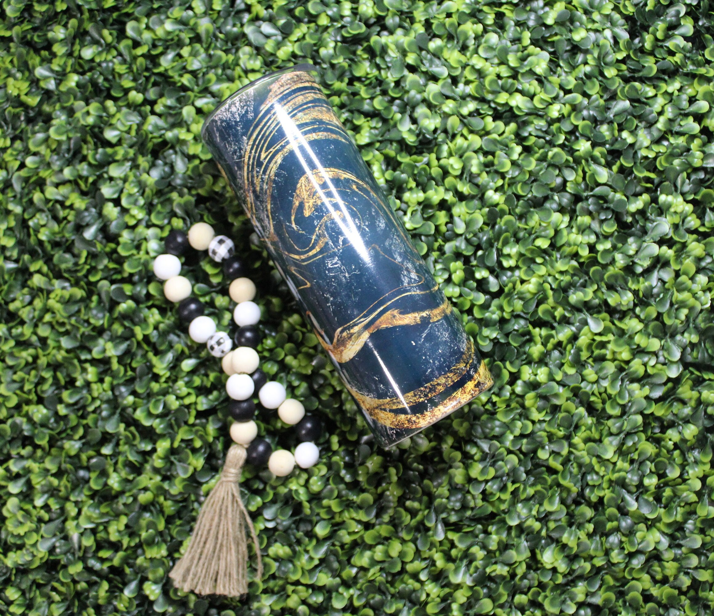 Black & Gold Marble Style Tumbler 20oz Tumbler - Etsy