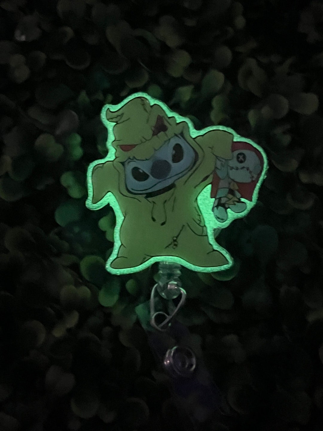 Glow in the Dark Stitch Oogie Boogie Badge Reel alien Badge Reel ...