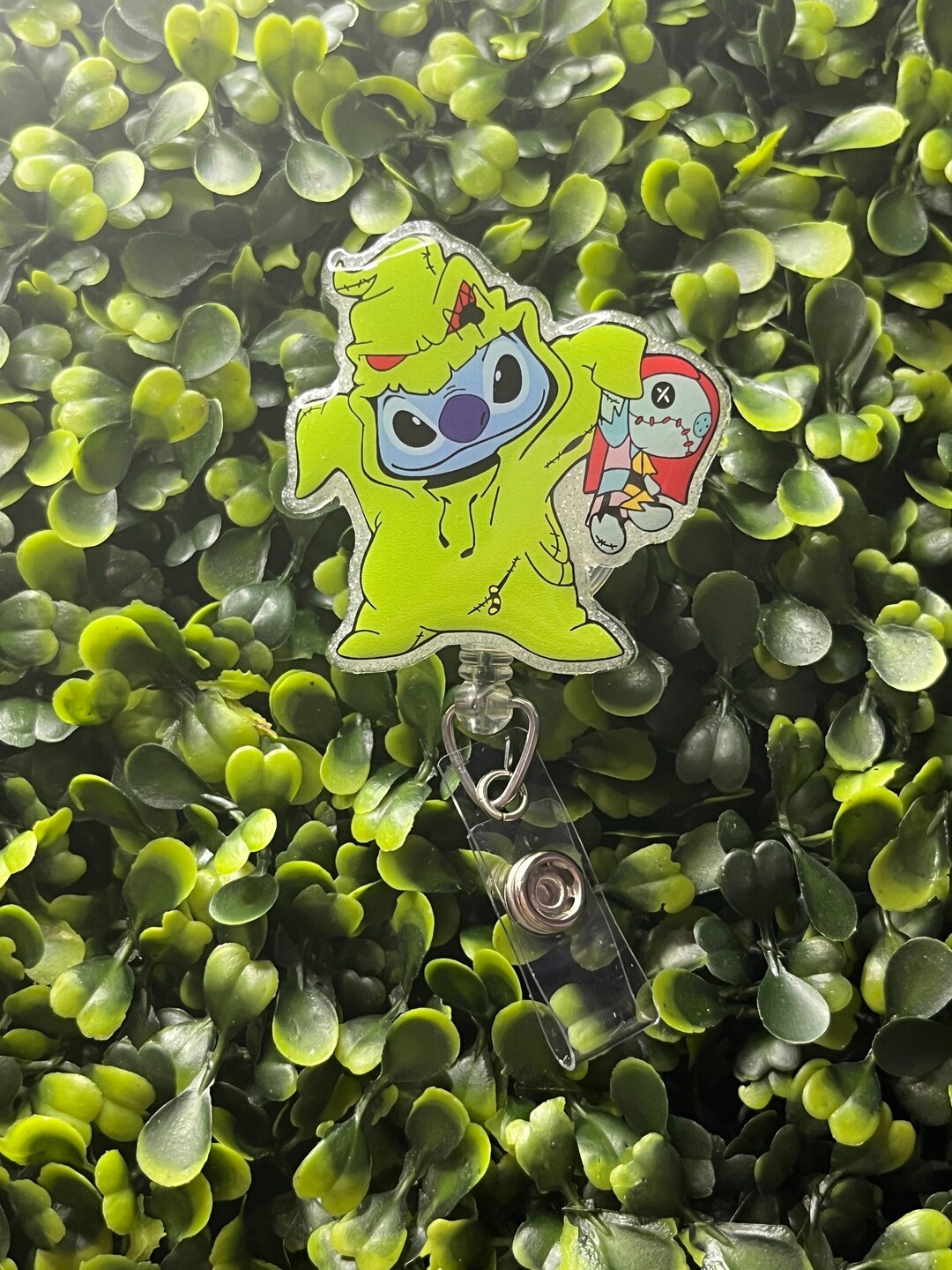 Glow in the Dark Stitch Oogie Boogie Badge Reel alien Badge Reel ...