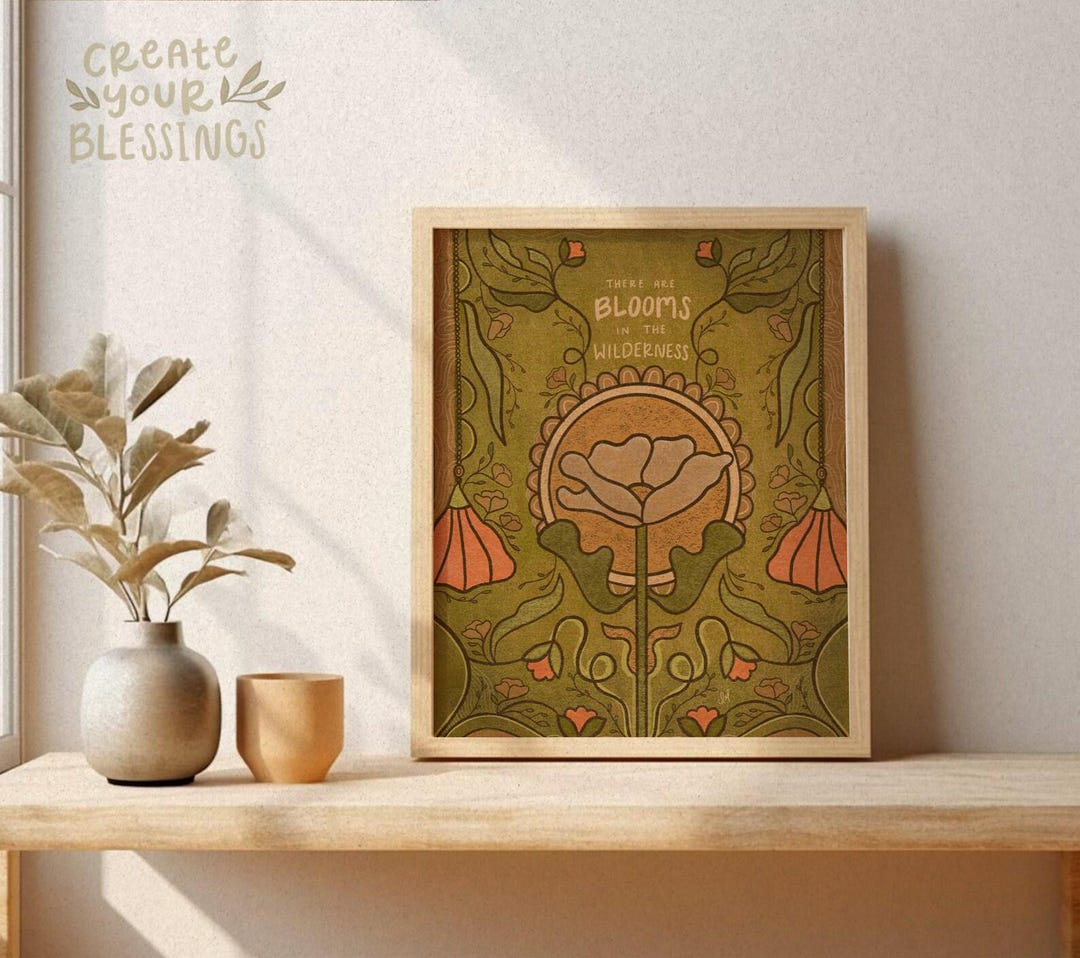 Blooms in the Wilderness - Isaiah 35 | Scripture Print, Floral ...