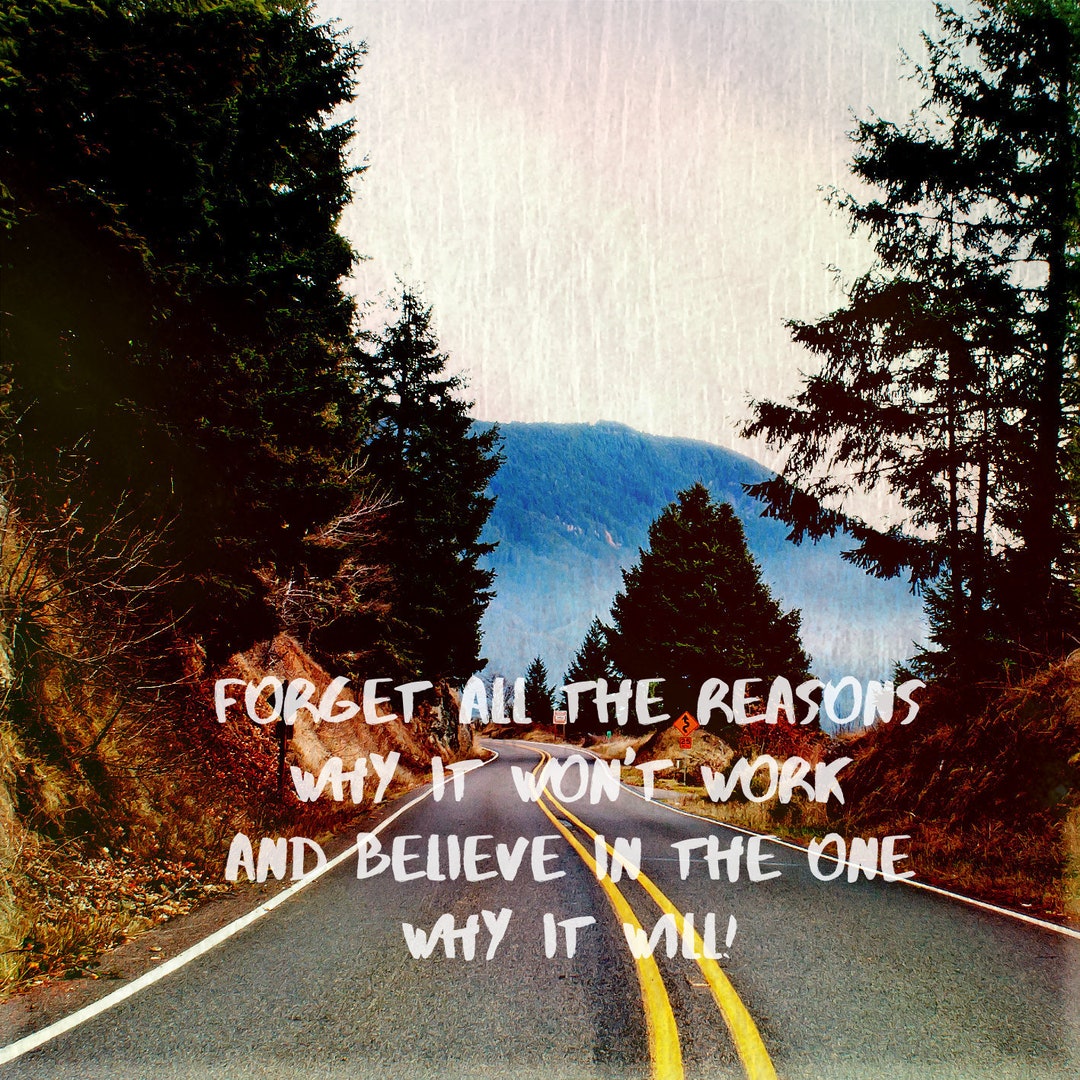 Forget All the Reasons - Wooden Sign - Inspiration - Motivation ...