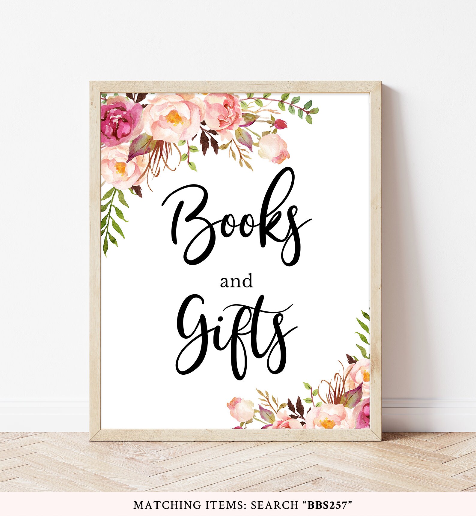 Books and Gifts Sign Boho Baby Shower Gifts Table Sign Rustic | Etsy