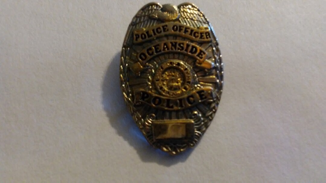 Vintage Metal Police Mini-badge Pin- Oceanside, Ca - Etsy