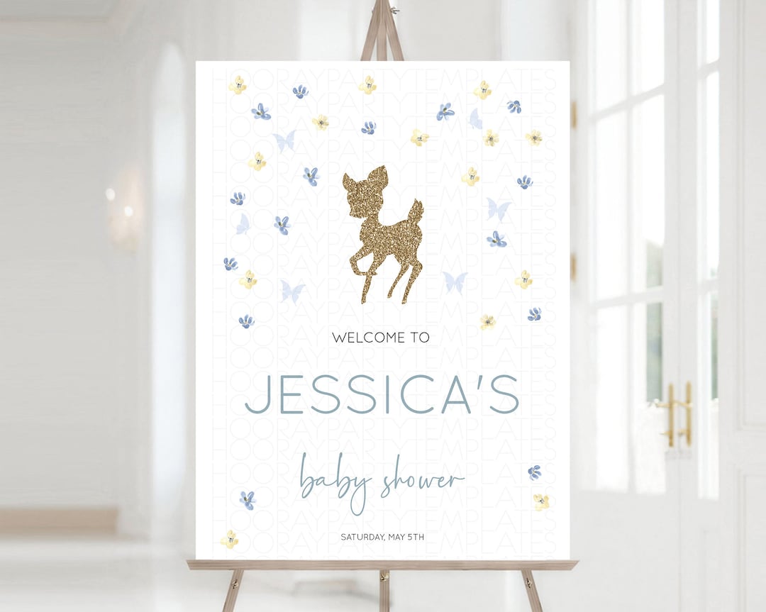 Fawn Welcome Sign Deer Welcome Board Enchanted Forest Tea - Etsy