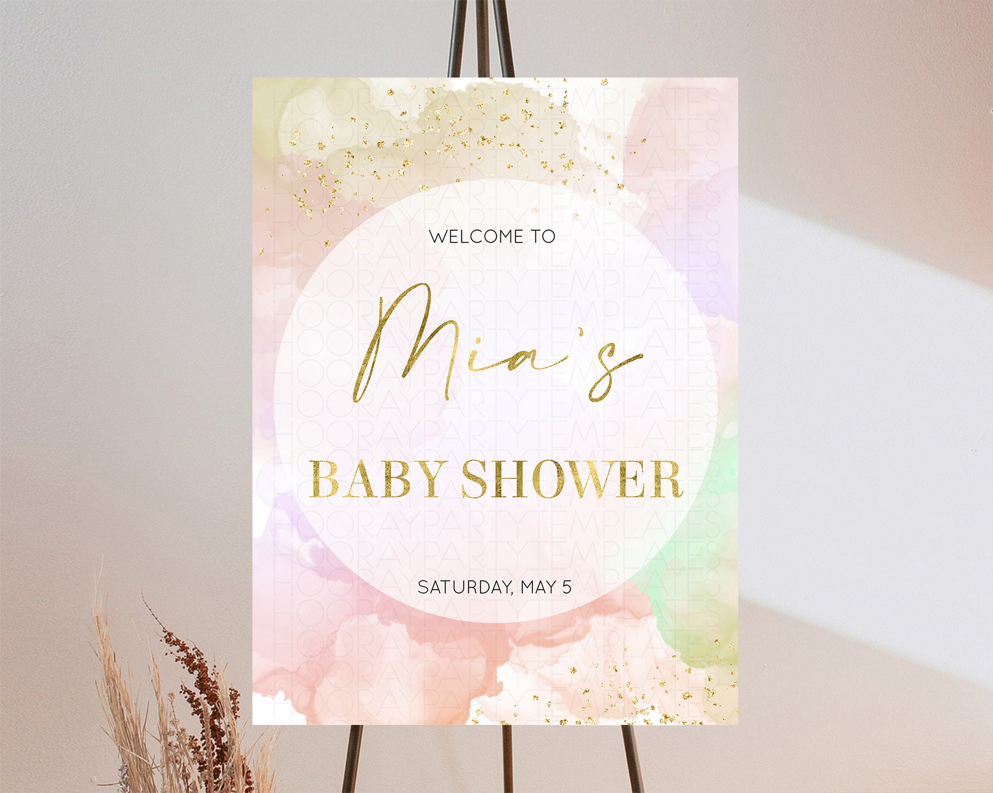 Pastel Welcome Sign Pastel Watercolor Welcome Board Splash - Etsy