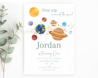 Solar System Invite - Etsy
