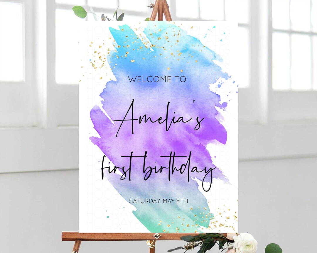 Pastel Welcome Sign Vibrant Pastel Welcome Board Splash Bright - Etsy