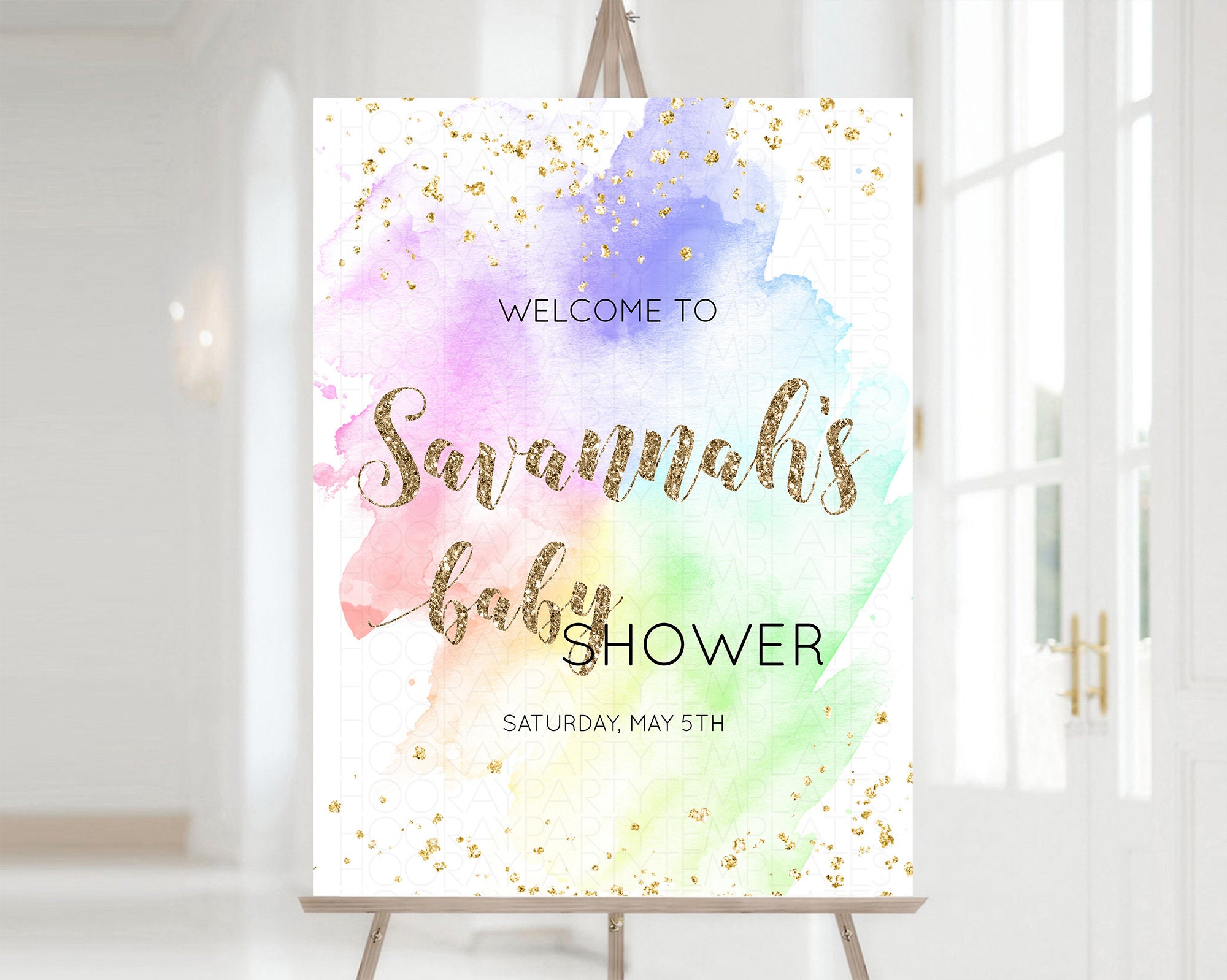 Pastel Welcome Sign Pastel Watercolor Welcome Board Splash - Etsy