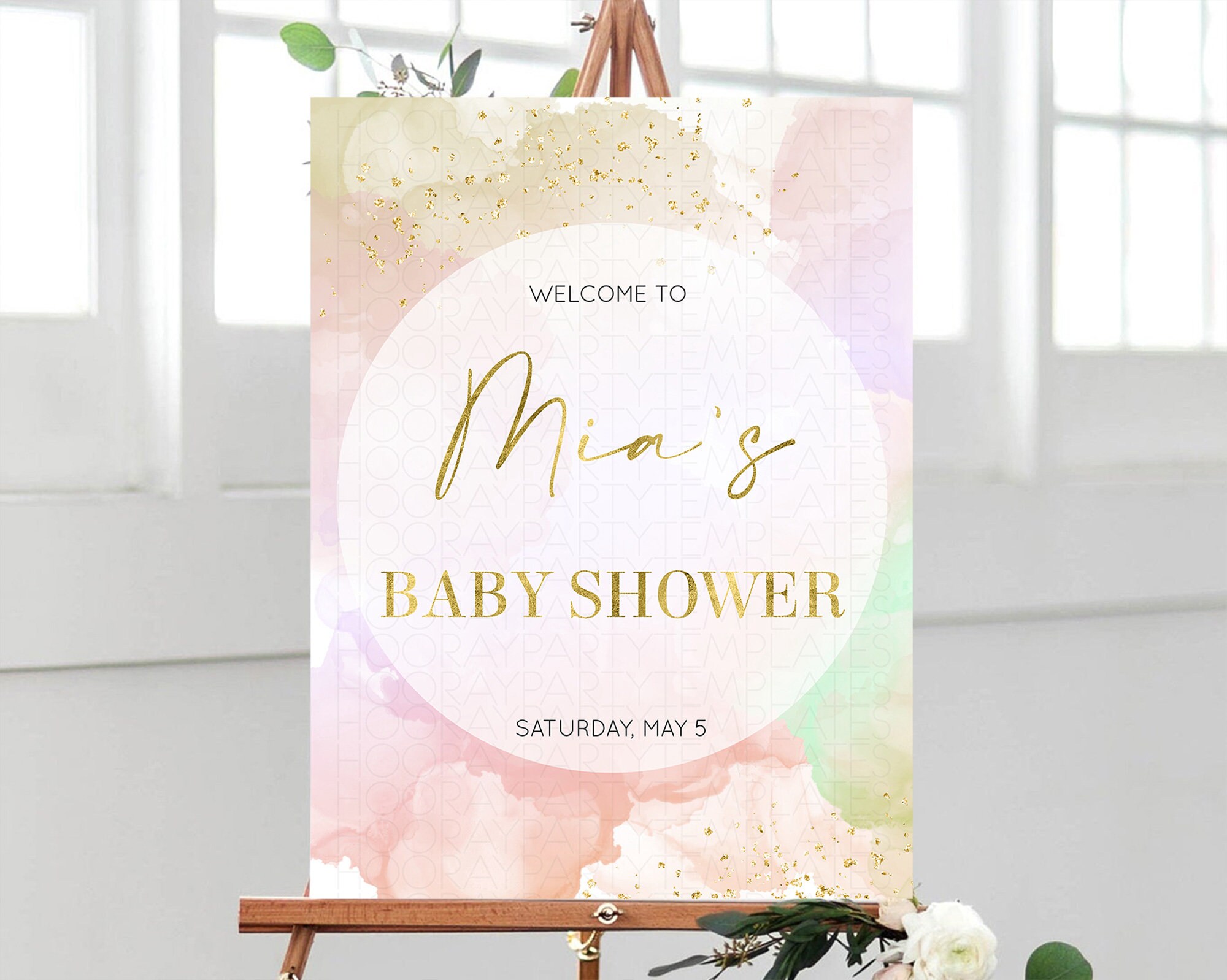 Pastel Welcome Sign Pastel Watercolor Welcome Board Splash - Etsy