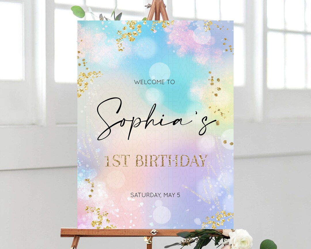 Pastel Welcome Sign Pastel Watercolor Welcome Board Splash - Etsy
